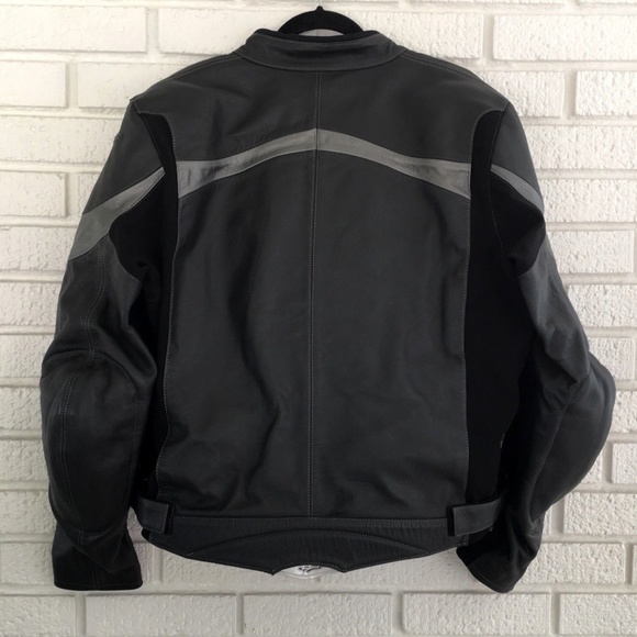 Teknic | Jackets & Coats | Leather Motorcycle Jacket Coat 8 Black ...